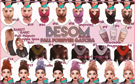 Second Life Marketplace - *Besom Hair~ Cinnabun #23 *Reds*