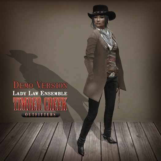 Second Life Marketplace - [Timber Creek] Lady Law Ensemble-DEMO-Boxed