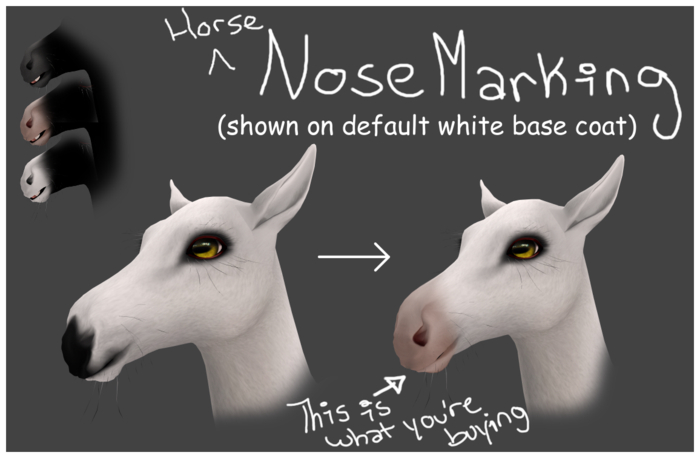 Second Life Marketplace - TWI Deer Horse Nose Marking