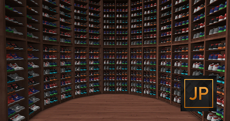 Second Life Marketplace - DAVID HEATHER-Sneaker Closet Backdrop RARE