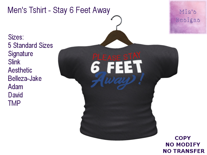 Second Life Marketplace - Mia's Designs - Stay 6 Ft Away