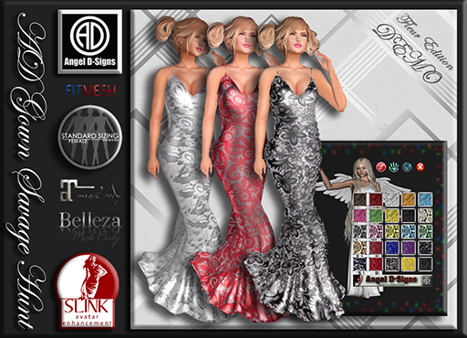 Second Life Marketplace - AD Gown Savage Hunt Fleur DEMO