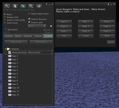 Second Life Marketplace - Notecard Giver - Menu Driven