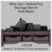 Second Life Marketplace - Miss Ing's DT Storage Bench Pink Black