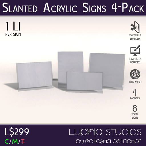 Second Life Marketplace - Plastic Signs/Sign Holders - Office and ...
