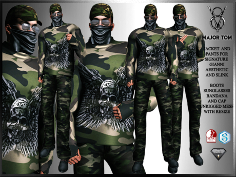 Second Life Marketplace - +V8 SHOP+ MAJOR TOM COMPLETE OUTFIT+