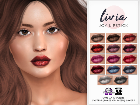 Second Life Marketplace - LIVIA Joy Lipstick [Omega Appliers & System ...