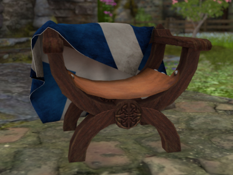 Second Life Marketplace - Knight chair, flag of Scotland