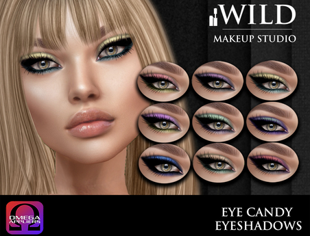 Second Life Marketplace - :::WILD:::Makeup Studio Eye Candy Eyeshadows ...