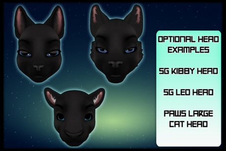 Second Life Marketplace - (B) Black Sabertooth for Various Heads