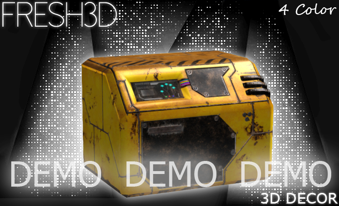 Second Life Marketplace - Fresh3D Sci-fi Crate box DEMO