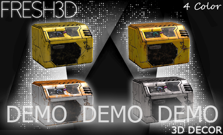 Second Life Marketplace - Fresh3D Sci-fi Crate box DEMO