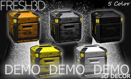 Second Life Marketplace - Fresh3D Sci-fi Supply Crate DEMO