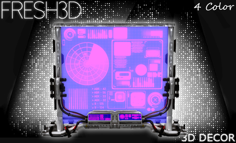 Second Life Marketplace - Fresh3D Sci-fi Holo screens