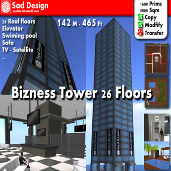 Second Life Marketplace - Bizness Tower 26F - Skyscraper