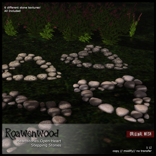 Second Life Marketplace - {RW} Heartstones Open Heart Stepping Stones ...