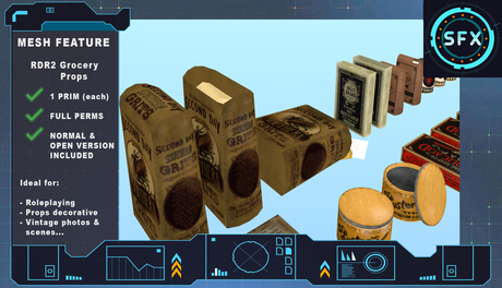 Second Life Marketplace - [SFX] RDR2 Grocery Props