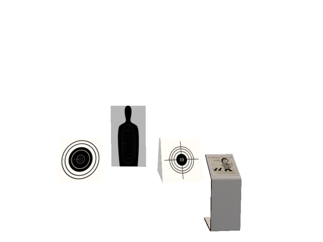Second Life Marketplace - white shooting range targets gun giver and ...