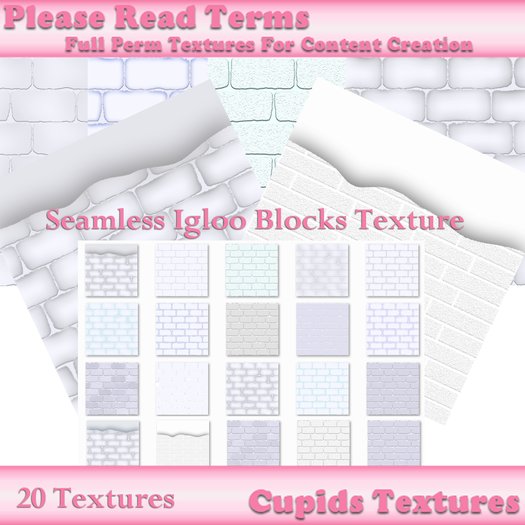 Second Life Marketplace - 20 Igloo Blocks Texture Seamless