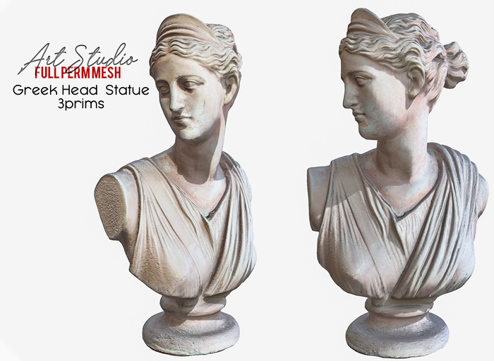 Second Life Marketplace - Art Studio.FULL PERM \\ Greek Head Statue