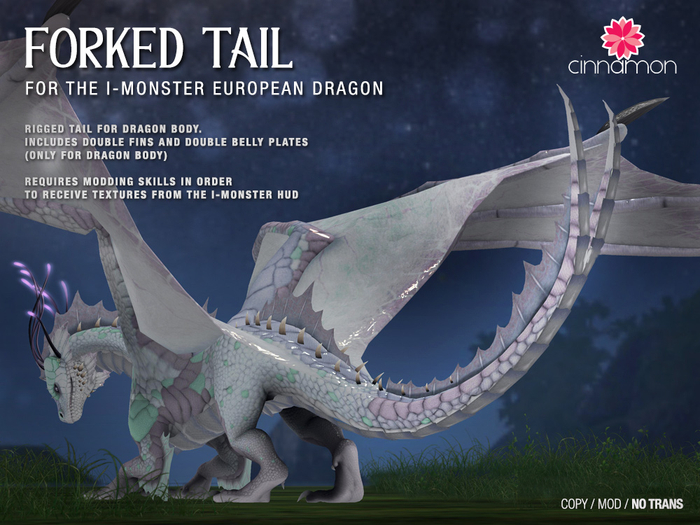 Second Life Marketplace - *CINNAMON* IMonster European Dragon - Forked Tail