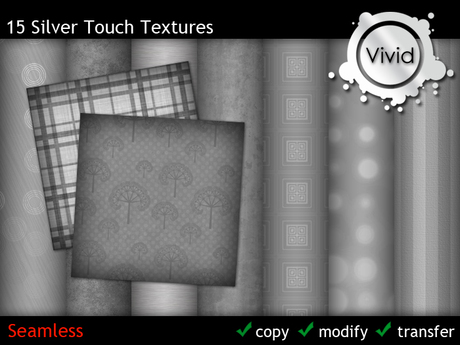 Second Life Marketplace - vivid - silver touch textures