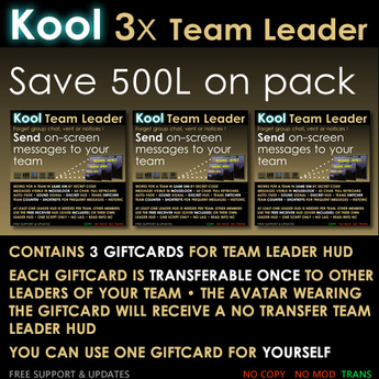 Second Life Marketplace - Kool Team Leader - PACK