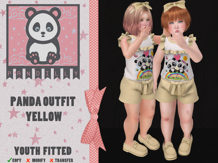 Second Life Marketplace - Pandilly - Panda Outfit Yellow