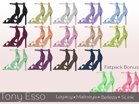 Second Life Marketplace - Tony Esso - Felicia Shoes (Grape)