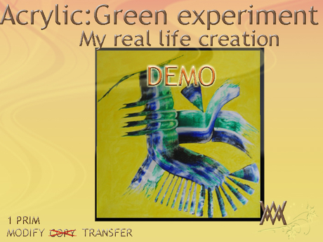 Second Life Marketplace - Art IRL Painting Green Experiment by kitte ...