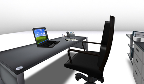 Second Life Marketplace - FULL PERM Modern Office Desk Set V.01