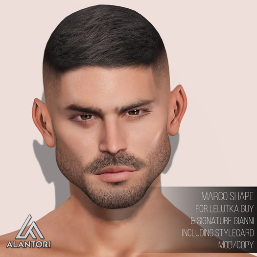 Second Life Marketplace - ALANTORI | Marco BENTO Shape for LeLutka Guy ...