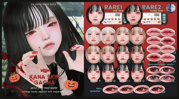 Second Life Marketplace - more more. kana skin gacha_6 (genus) (box)