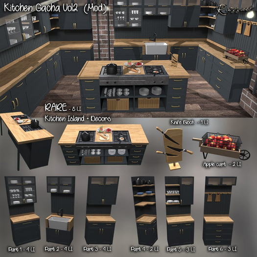 Second Life Marketplace - Rassuel - Kitchen Gacha Vol2 COMPLETE SET w ...