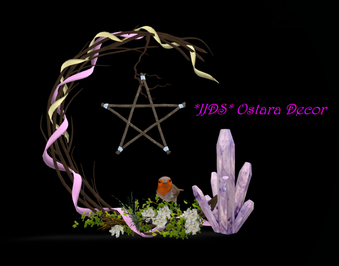Second Life Marketplace - *JJDS* Ostara Decor w/ Animated Birdie 6 li ...