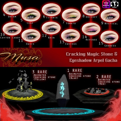 Second Life Marketplace - :3: !Musa! Cracking Magic Stone Yellow RARE