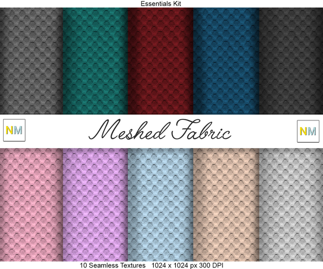 Second Life Marketplace - Meshed Fabric Essentials Kit 10 Seamless ...