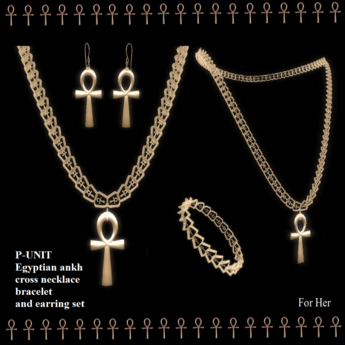 Second Life Marketplace - P-UNIT Egipshon Ankh Cross chain braclet ...
