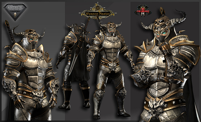 Second Life Marketplace - TSC- Immortal Armor Silver (Aesthetic Bento)