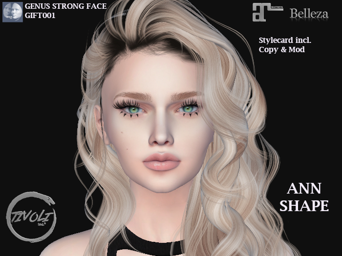 Second Life Marketplace - - Tivoli Inc - Genus Strong Face Shape Gift ...