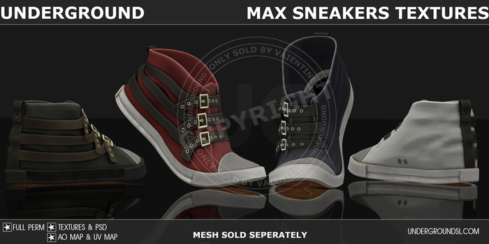 Second Life Marketplace - [UG MESH] MAX SNEAKERS - TEXTURES - FULL PERM
