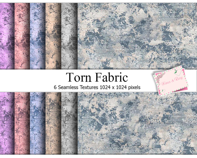 Second Life Marketplace - Torn Fabric - 6 Textures Seamless - NINA and ...