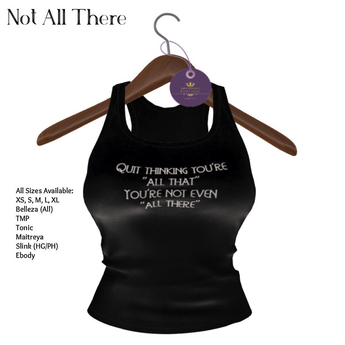 Second Life Marketplace - NOT ALL THERE Womens Tanks BLACK SATIN (BOXED)