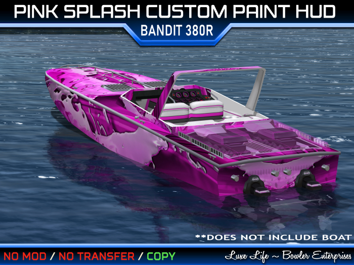 Second Life Marketplace - Pink Splash Paint HUD Bandit 380R