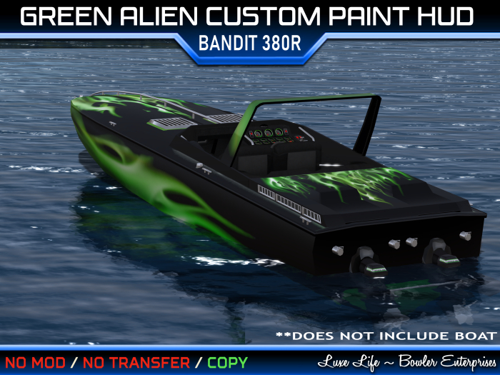 Second Life Marketplace - Green Alien Paint HUD Bandit 380R