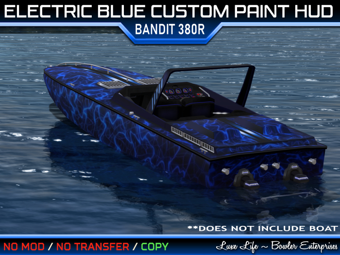 Second Life Marketplace - Electric Blue Paint HUD Bandit 380R