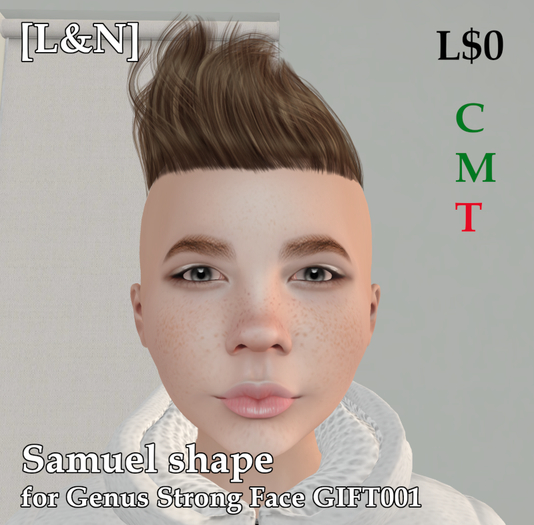 Second Life Marketplace - Samuel Shape for Genus Strong Face GIFT001 ...