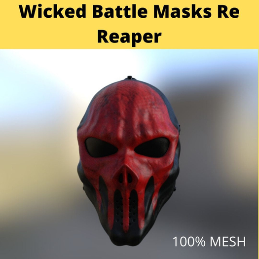 Second Life Marketplace - *Seek* Wicked Battle Masks red reaper