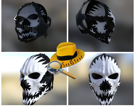Second Life Marketplace - *Seek* Wicked Battle Masks Skull