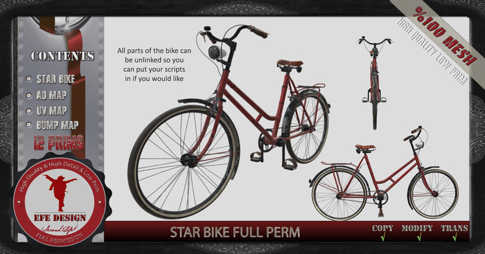 Second Life Marketplace - Star Bike Full Permission Efe Design